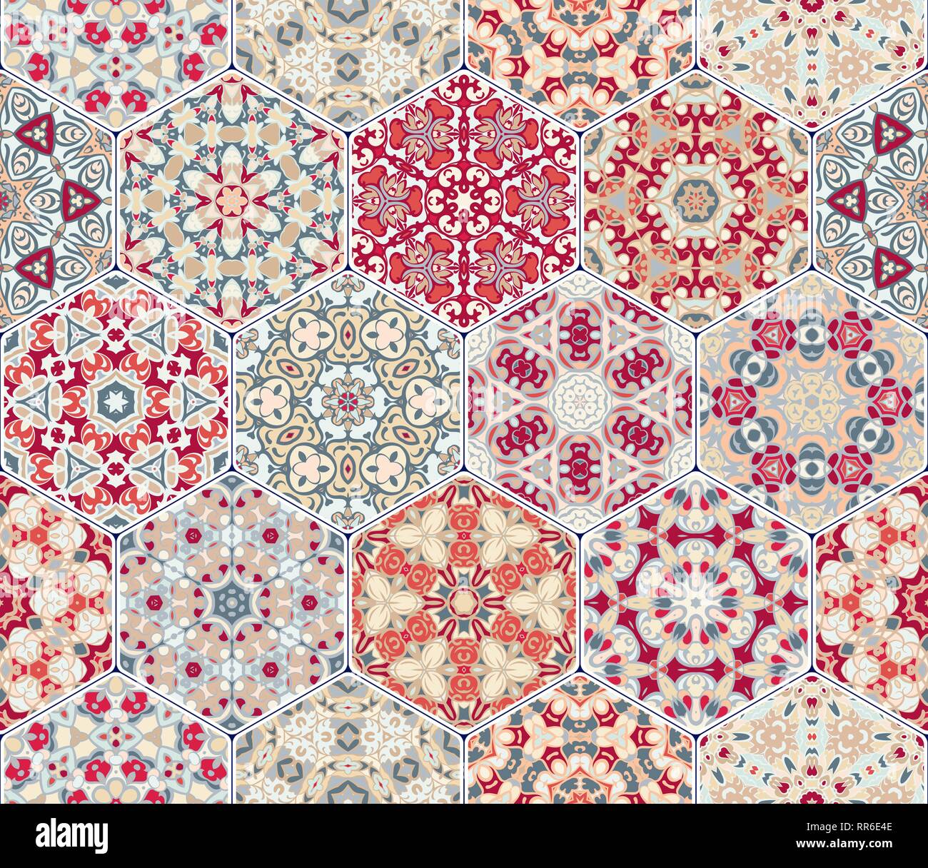 Patterned tile flooring Stock Vector Images - Alamy