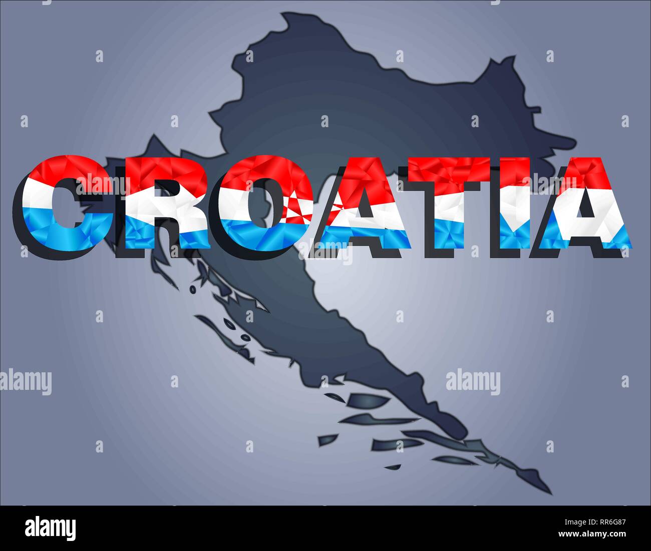 Croatia country black outline Stock Vector Images - Alamy