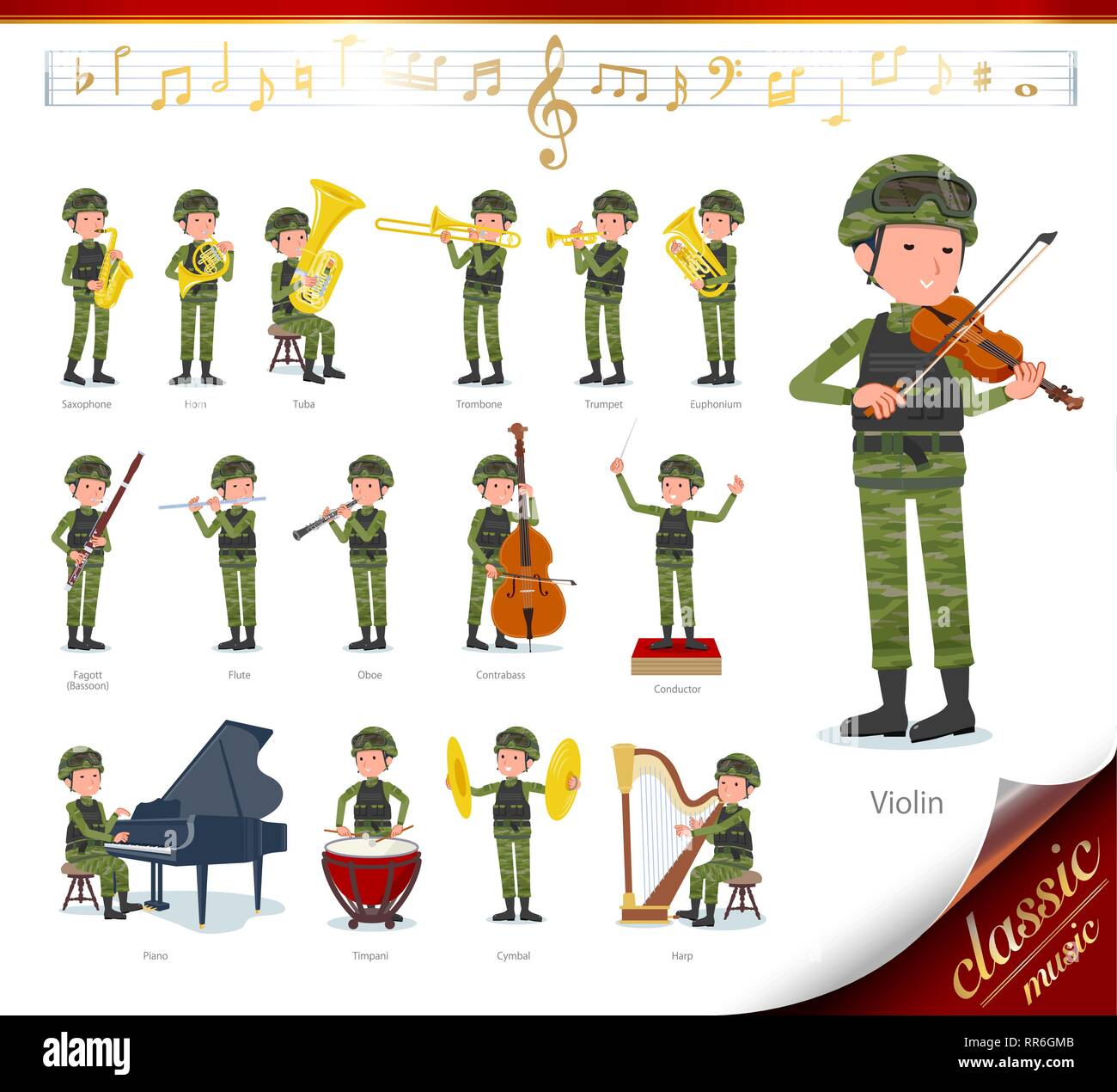 War tuba Stock Vector Images - Alamy