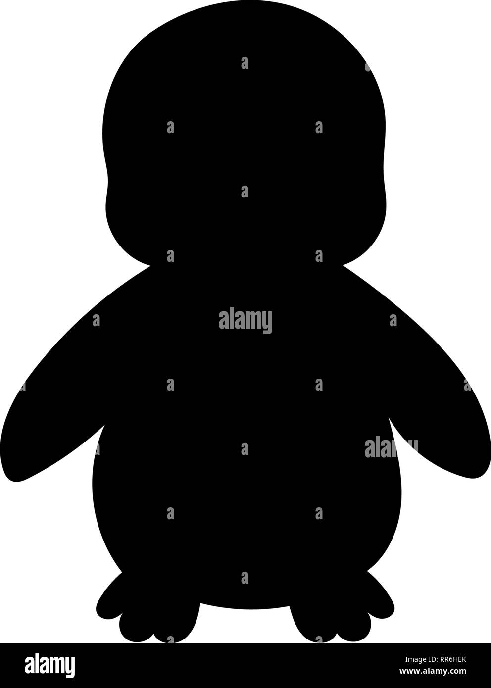 Penguin baby bird silhouette animal. Vector Illustrator Stock Vector ...