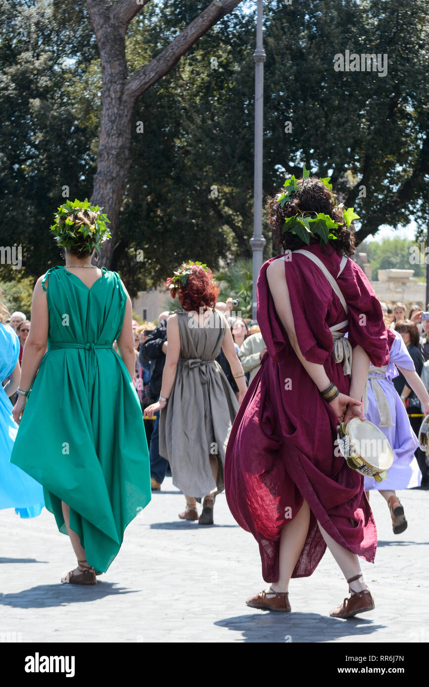 Rome, Italy - April 23, 2017: the representation of the ancient romans ...