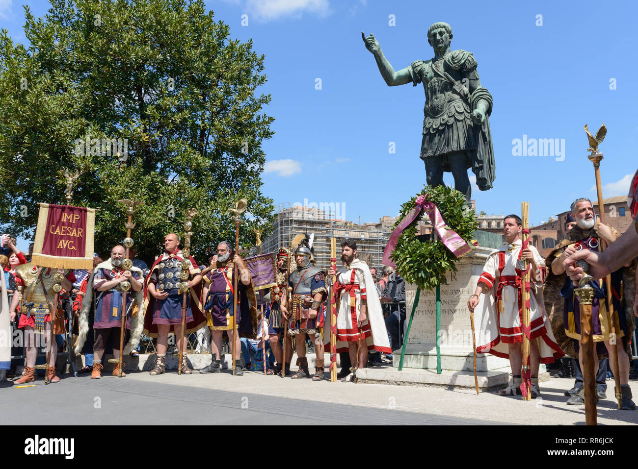Rome, Italy - April 23, 2017: the representation of the ancient romans ...