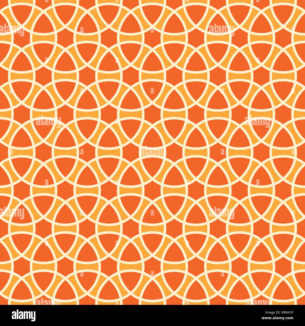 Abstract geometric seamless pattern in orange and yellow colors ...