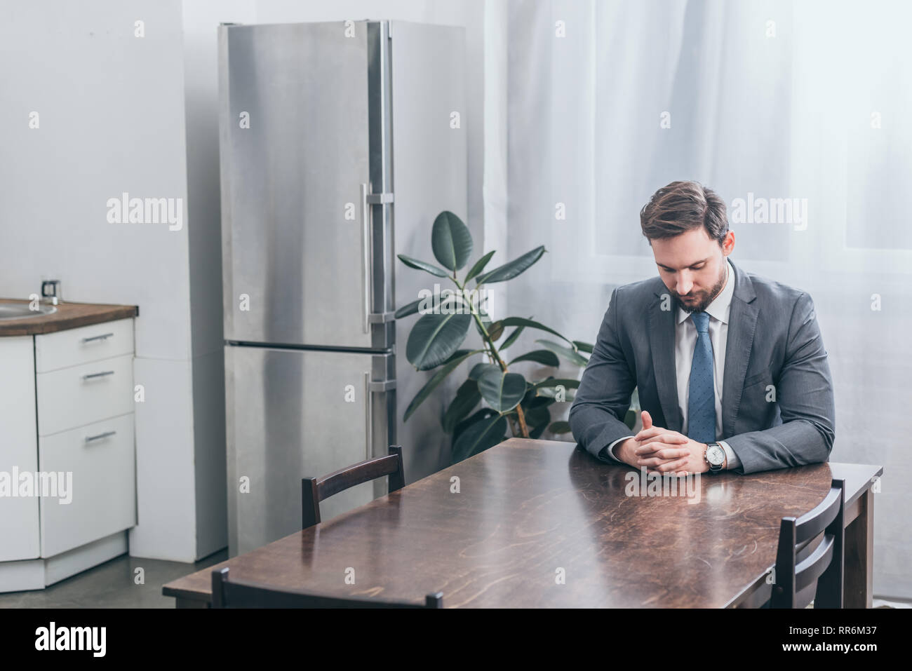 Nervous man suit hi-res stock photography and images - Alamy