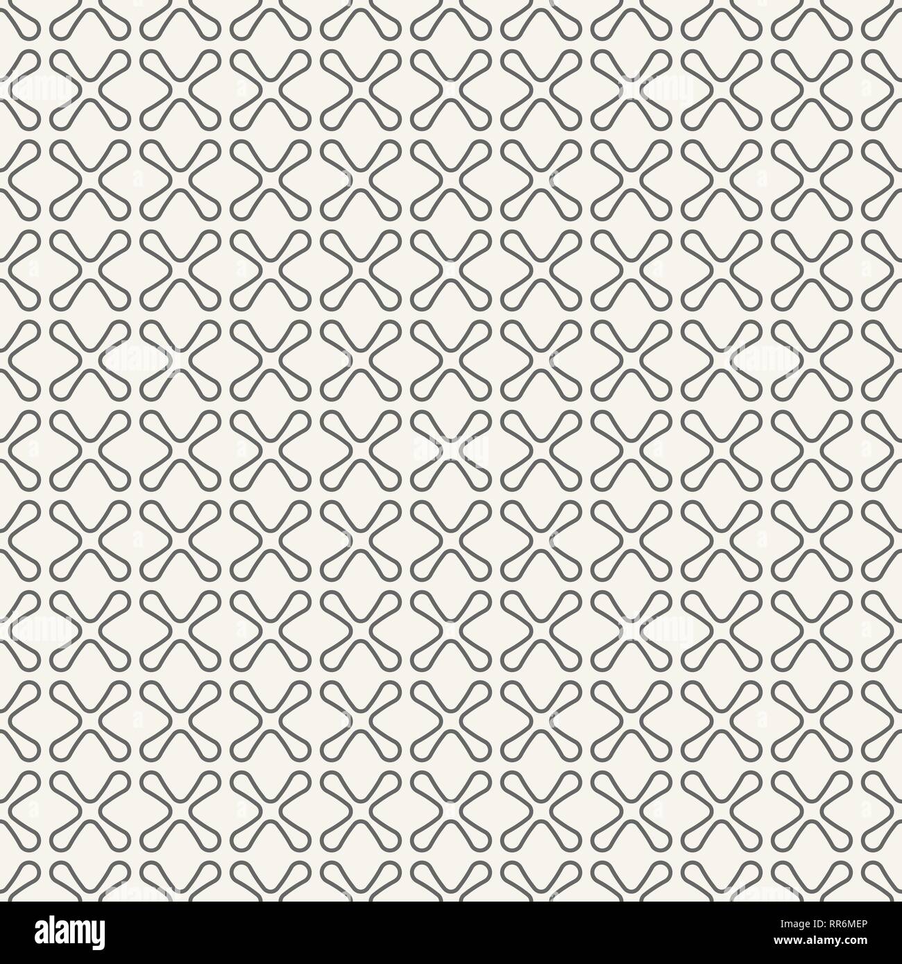 Abstract seamless pattern of сrosses with rounded corners. Regular ...