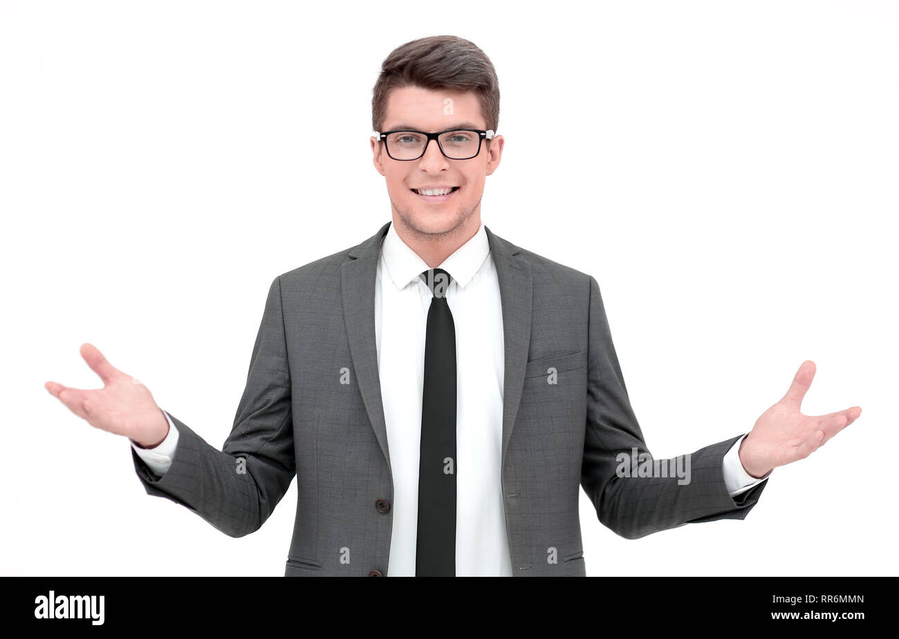 close up.portrait of a friendly businessman Stock Photo - Alamy