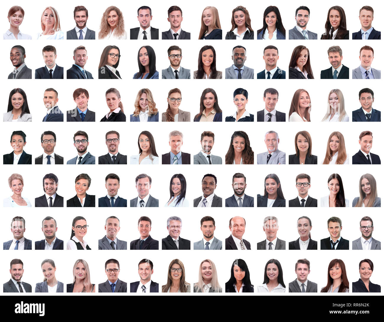 portraits of successful employees isolated on a white Stock Photo - Alamy