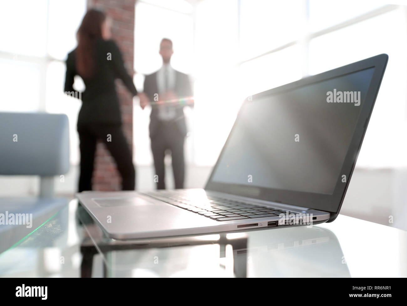workspace table works in the office with a computer Stock Photo - Alamy