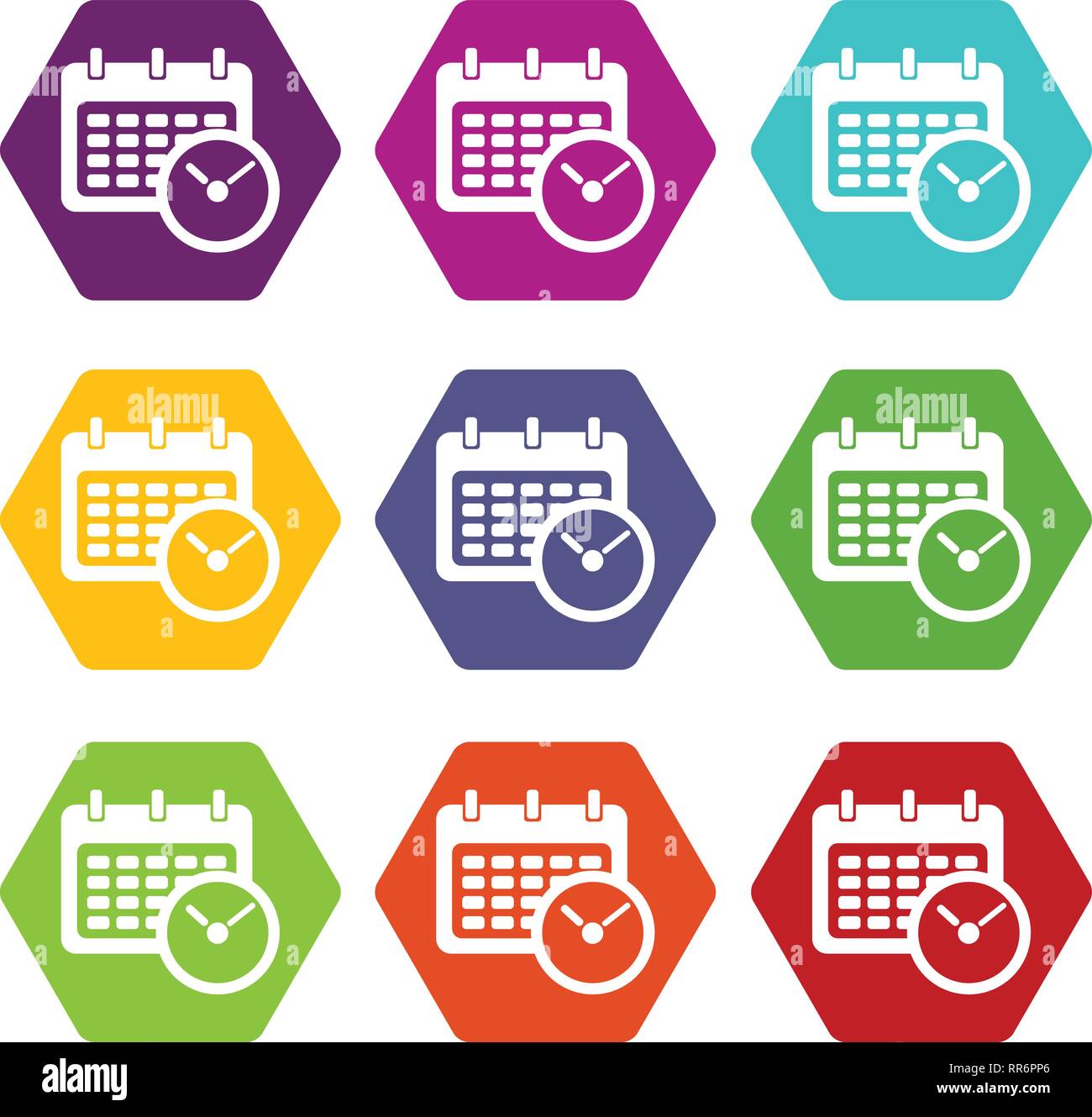 Deadline calendar icons set 9 vector Stock Vector Image & Art - Alamy