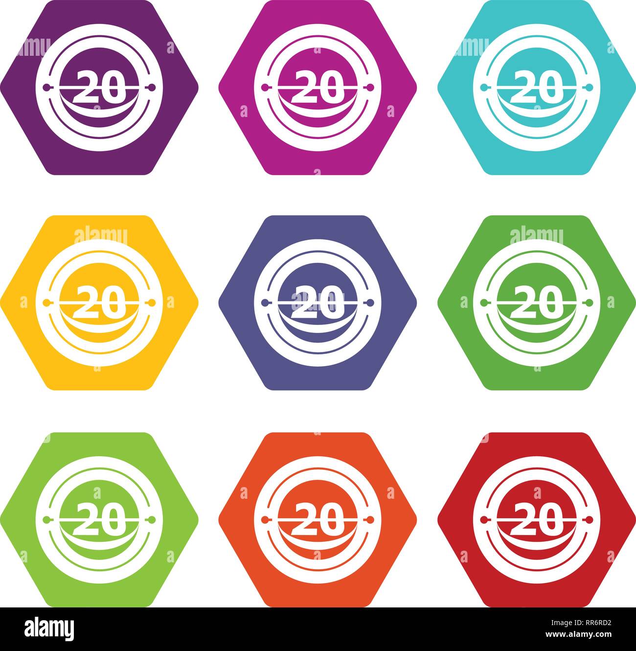Round calendar icons set 9 vector Stock Vector Image & Art - Alamy