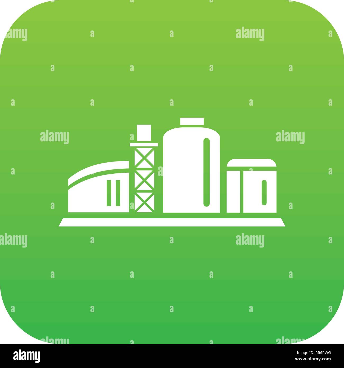 Chemical plant icon green vector Stock Vector Image & Art - Alamy