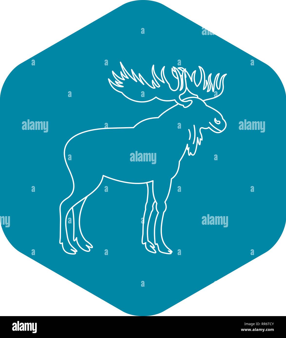 Moose icon, outline style Stock Vector Image & Art - Alamy