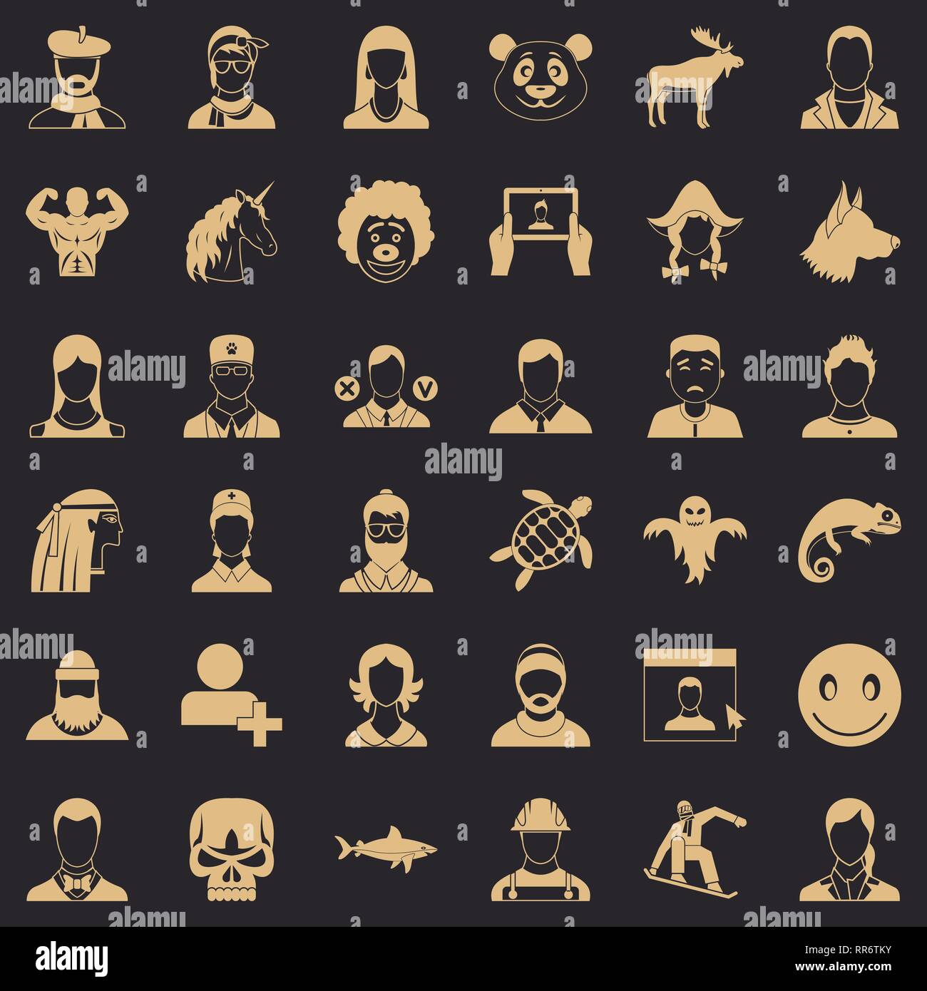 Dog man male avatar user Stock Vector Images - Alamy