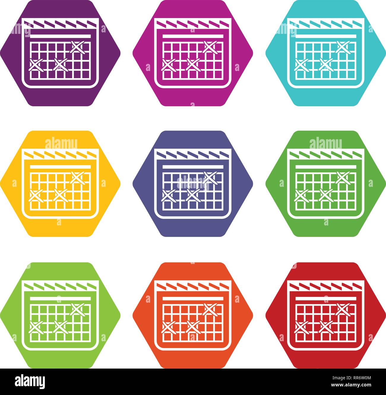 Calendar for schedule icons set 9 vector Stock Vector Image & Art - Alamy