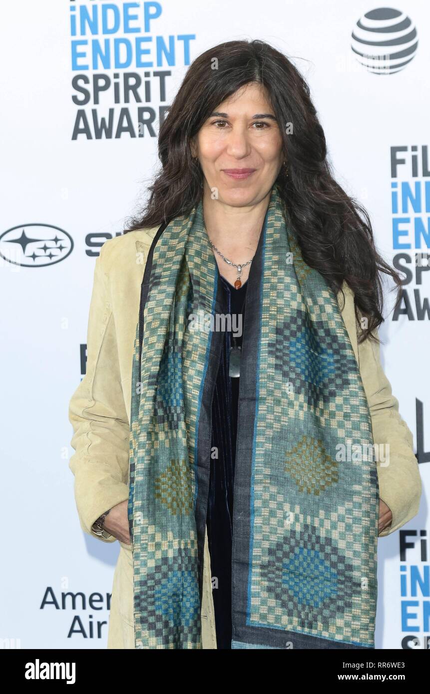 Debra Granik arrives at the Film Independent Spirit Awards in a tent in ...