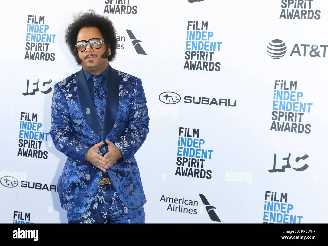 Boots Riley arrives at the Film Independent Spirit Awards in a tent in ...