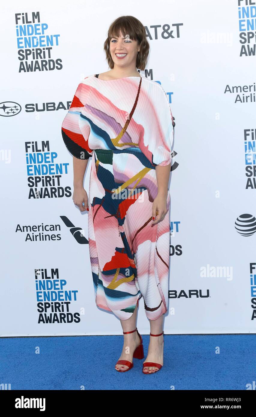 Ashley Conner arrives at the Film Independent Spirit Awards in a tent ...