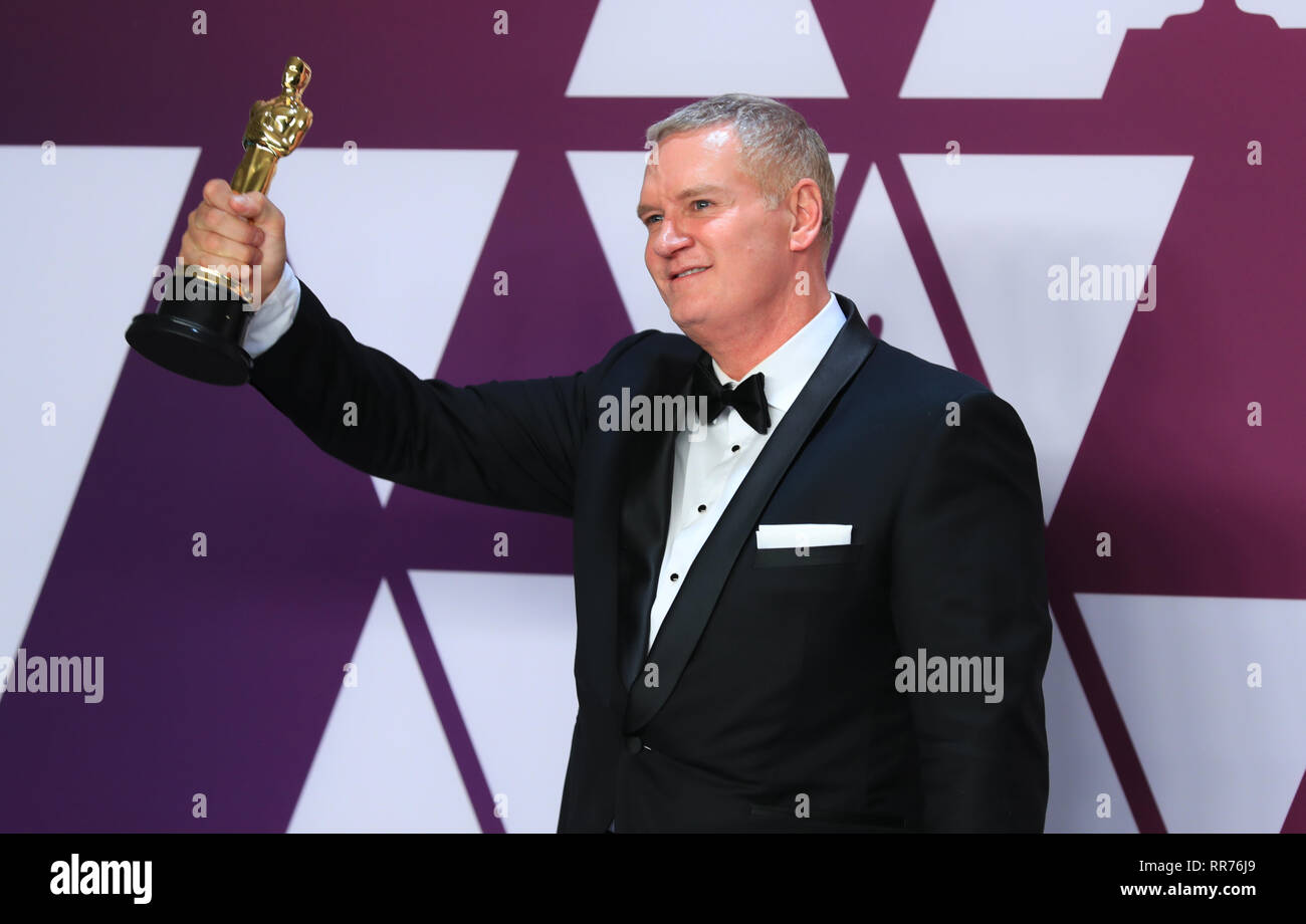 Los Angeles, USA. 24th Feb, 2019. John Ottman poses for photos after ...