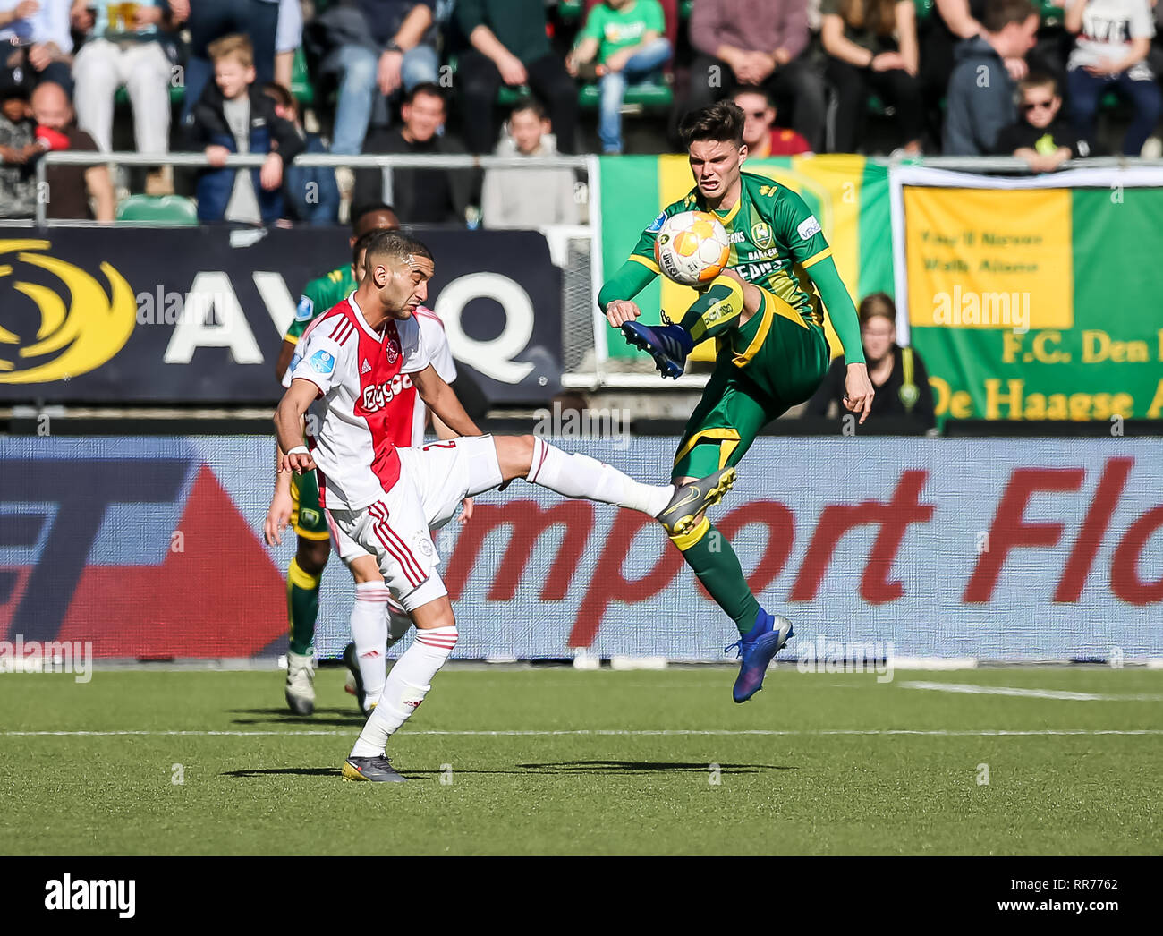 DEN HAAG, Netherlands. 24th Feb, 2019. Cars Jeans Stadium, Football, Season 2018/2019, Dutch ...