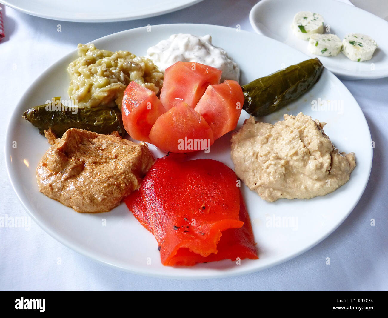 Plate of Turkish meze appetizers Stock Photo - Alamy