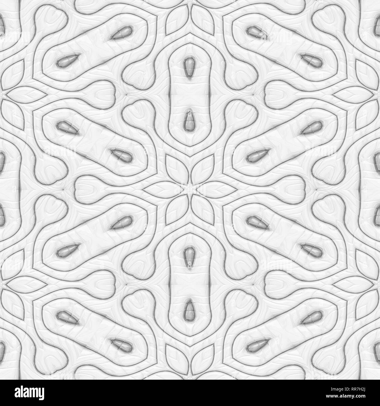 Abstract seamless geometric pattern, engraved embroidery design Stock ...