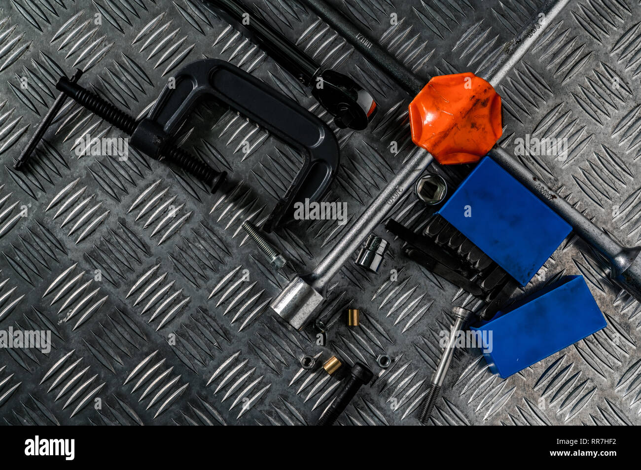 Old checker plate hi-res stock photography and images - Alamy