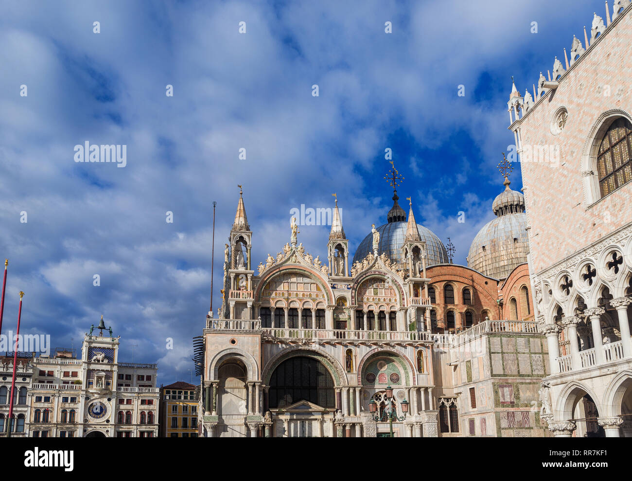 Clouds over Saint Mark Square beautiful monuments in the center of ...