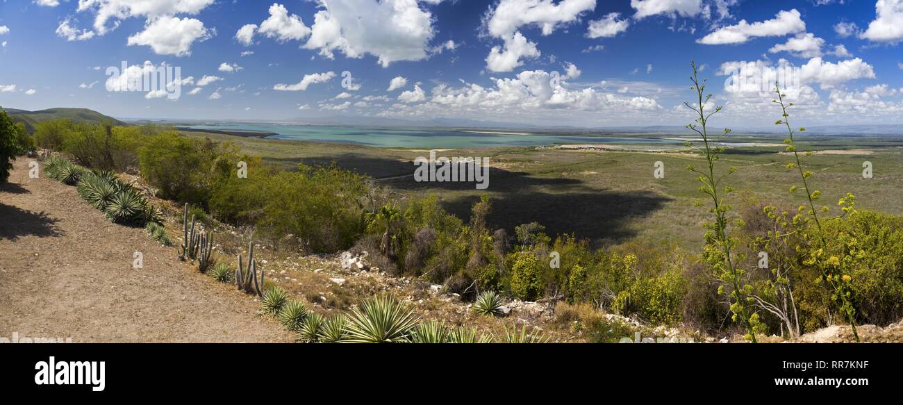 Wide Panoramic Landscape View of Guantanamo Bay, Cuba from Tourist ...