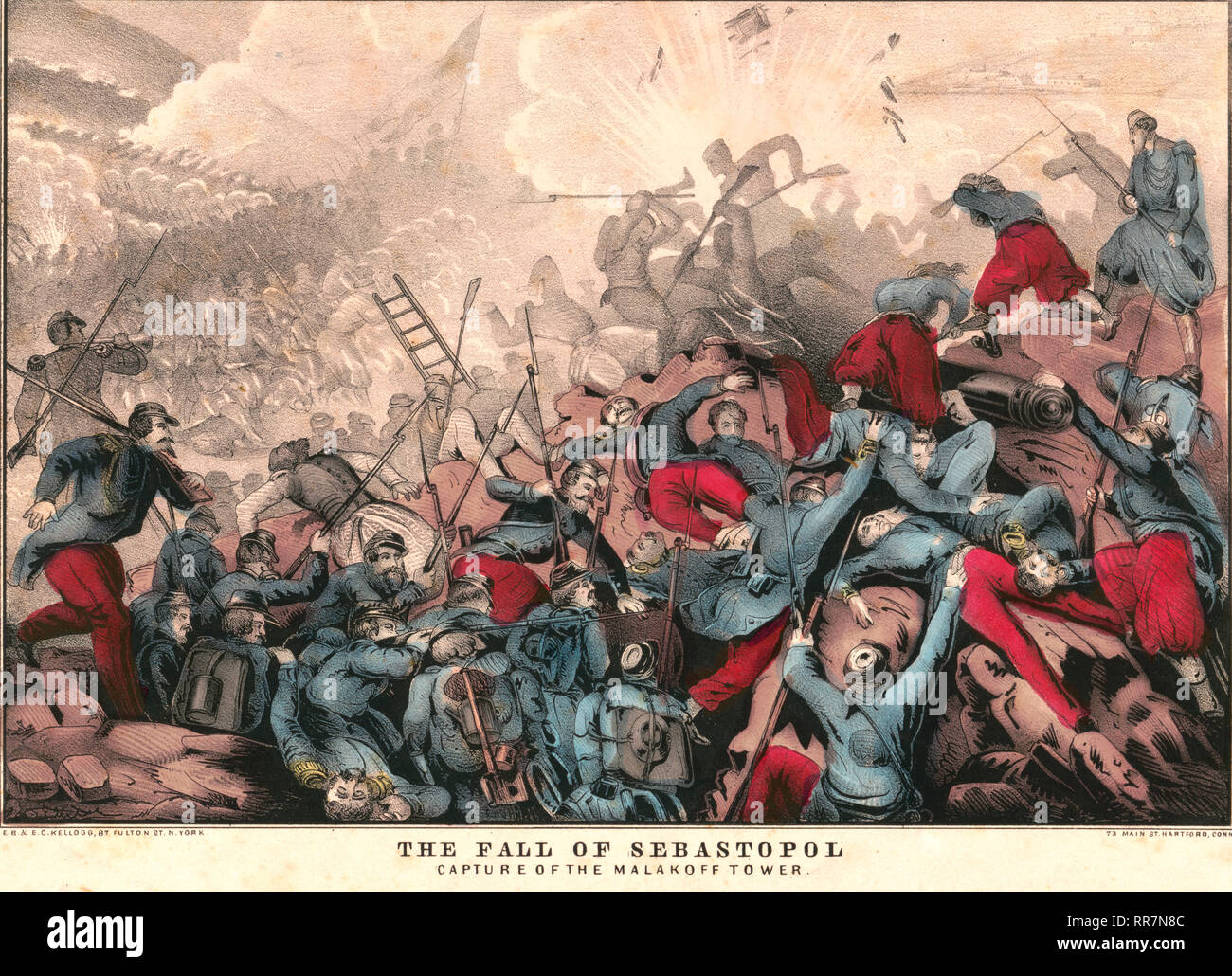 The fall of Sebastopol Capture of the Malakoff tower - French zouaves ...
