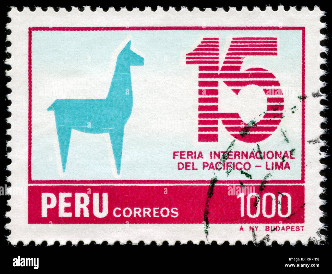 Postage stamp from Peru in the International Pacific Fair, 15th Ed ...