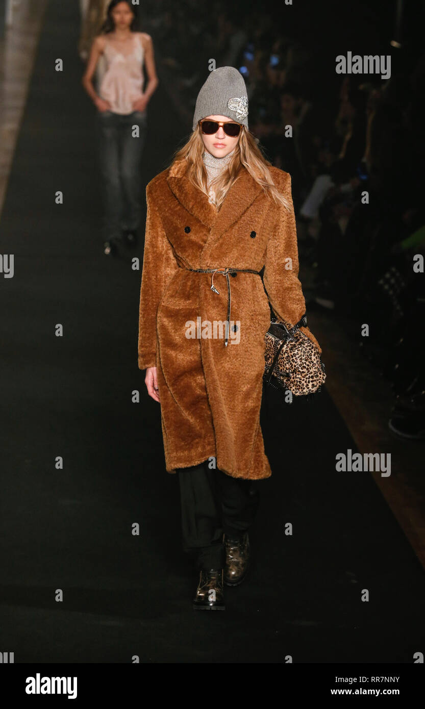 New York, NY - February 11, 2019: Model walks runway for Zadig ...