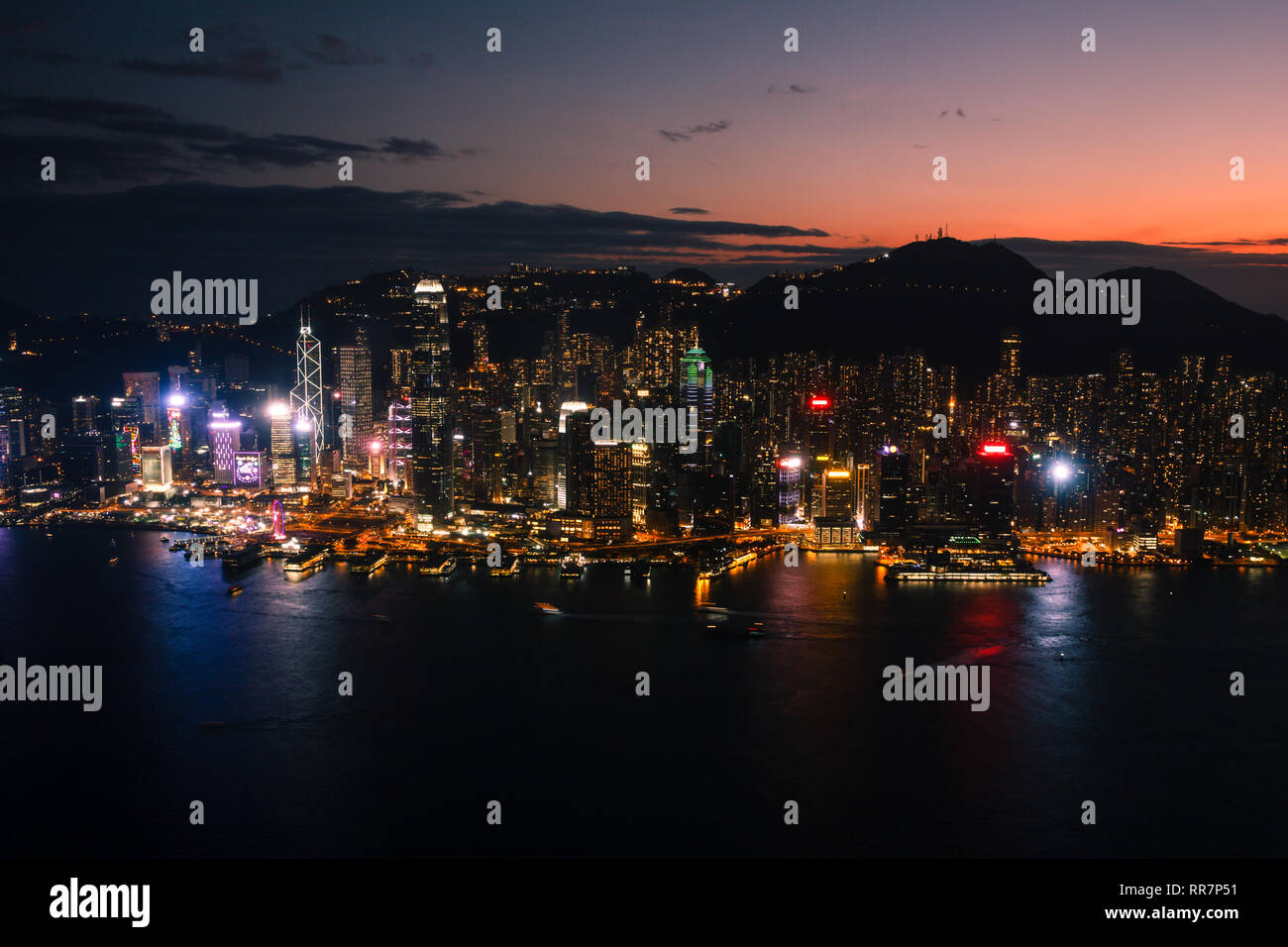 Hk sunset hi-res stock photography and images - Alamy