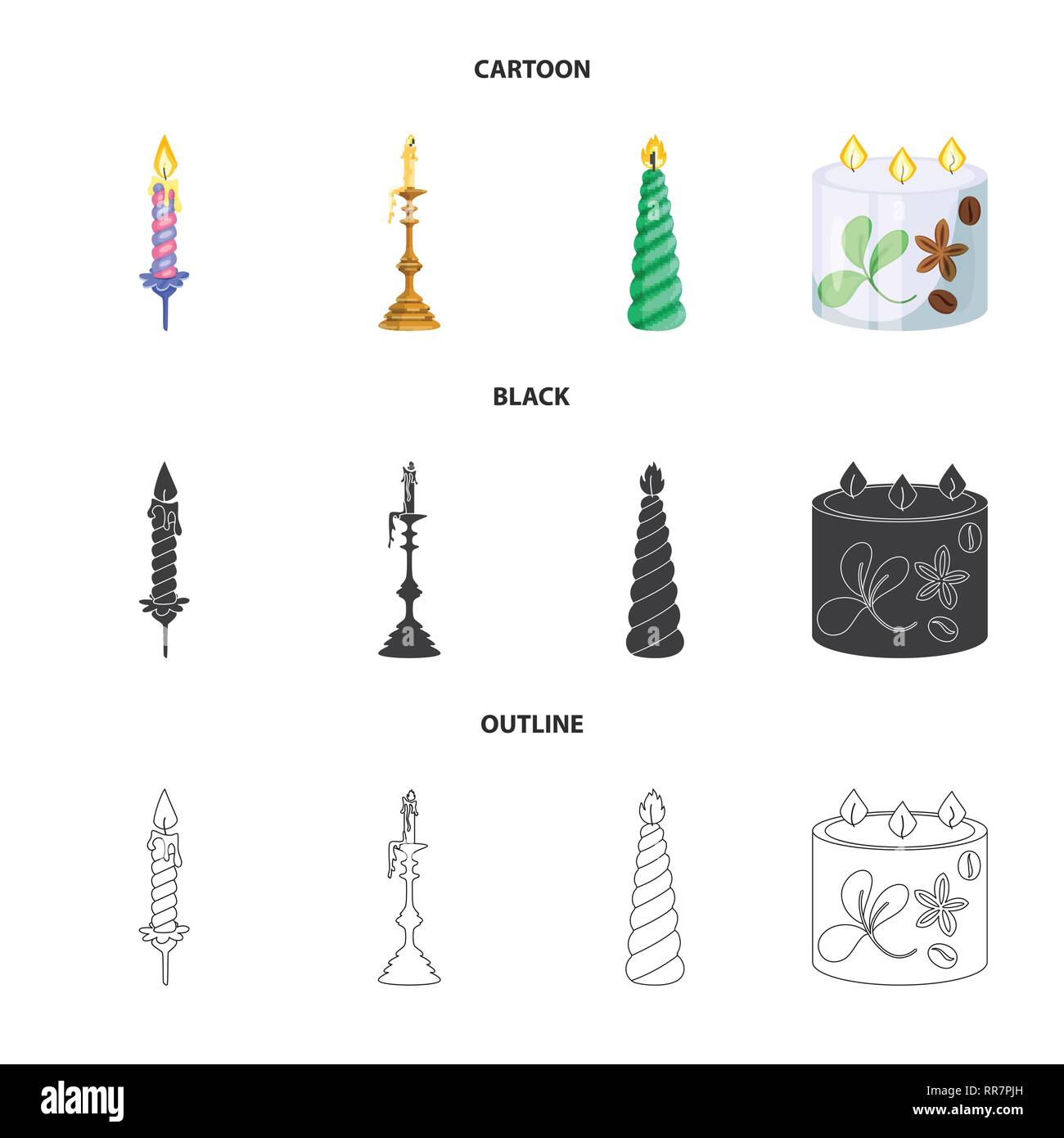 Isolated object of relaxation and flame logo. Set of relaxation and wax ...