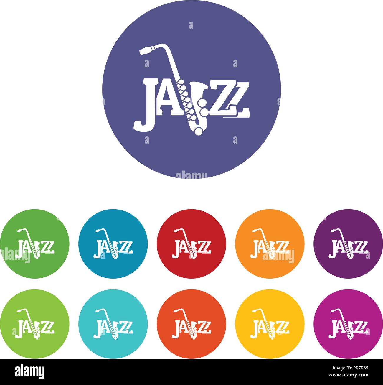 Saxophone icons set vector color Stock Vector Image & Art - Alamy