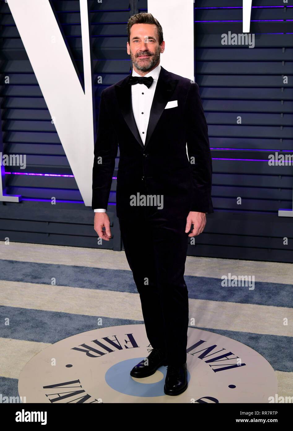 Jon Hamm attending the Vanity Fair Oscar Party held at the Wallis ...
