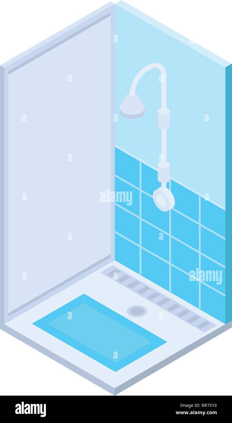 Public shower bath icon, isometric style Stock Vector Image & Art - Alamy