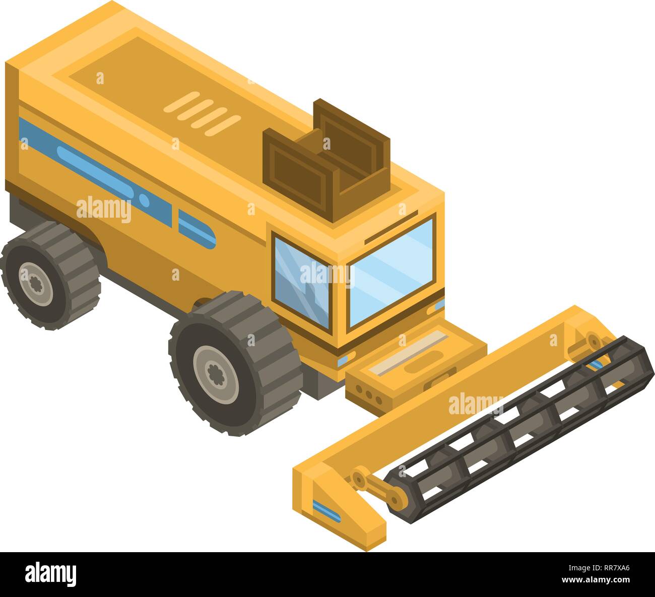 Farm wheat harvester icon, isometric style Stock Vector Image & Art - Alamy