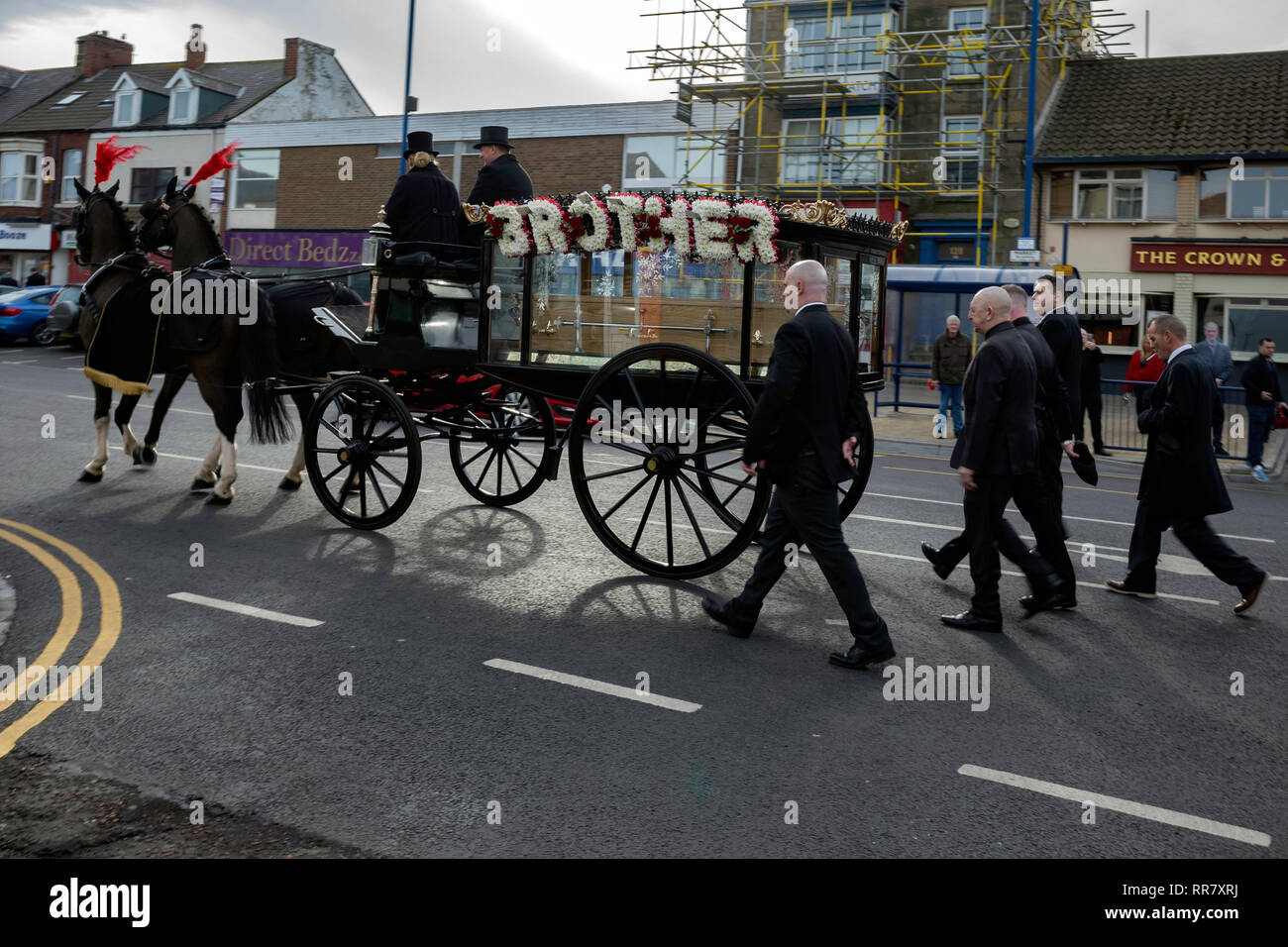 Horse Drawn Hearse Funeral Stock Photos & Horse Drawn Hearse Funeral ...