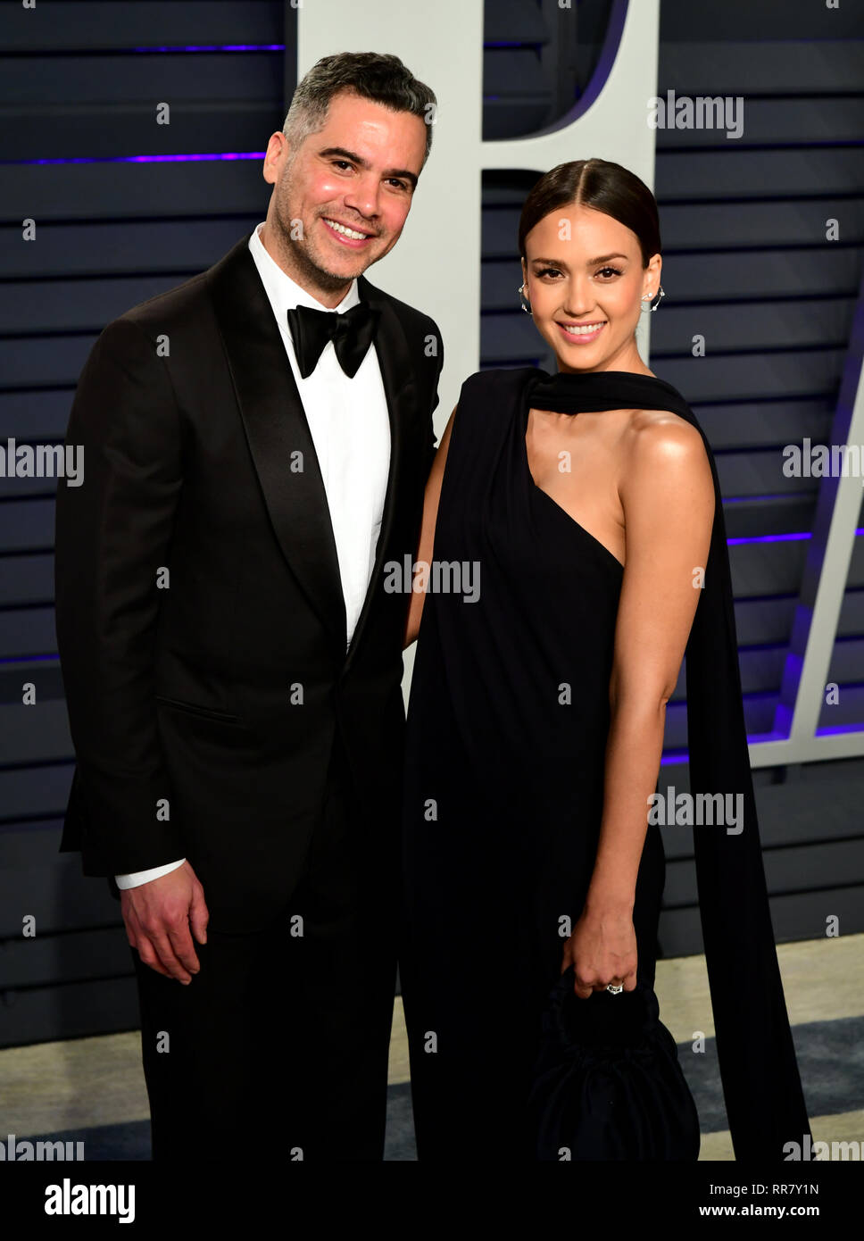Cash Warren and Jessica Alba attending the Vanity Fair Oscar Party held ...