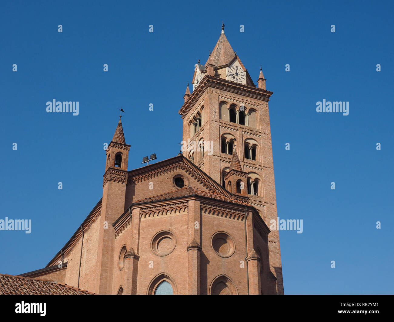 Duomo di San Lorenzo (St Lawrence cathedral) in Alba, Italy Stock Photo ...