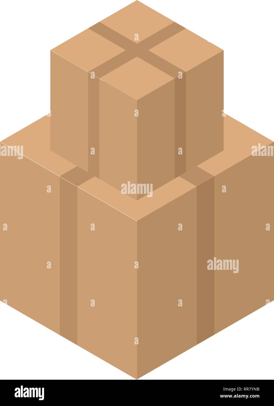 Carton box stack icon, isometric style Stock Vector Image & Art - Alamy