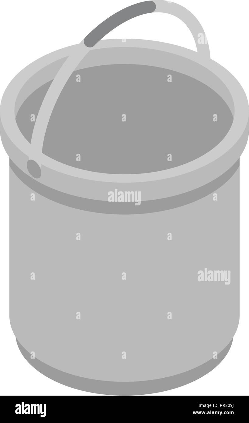 Metal bucket icon, isometric style Stock Vector Image & Art - Alamy