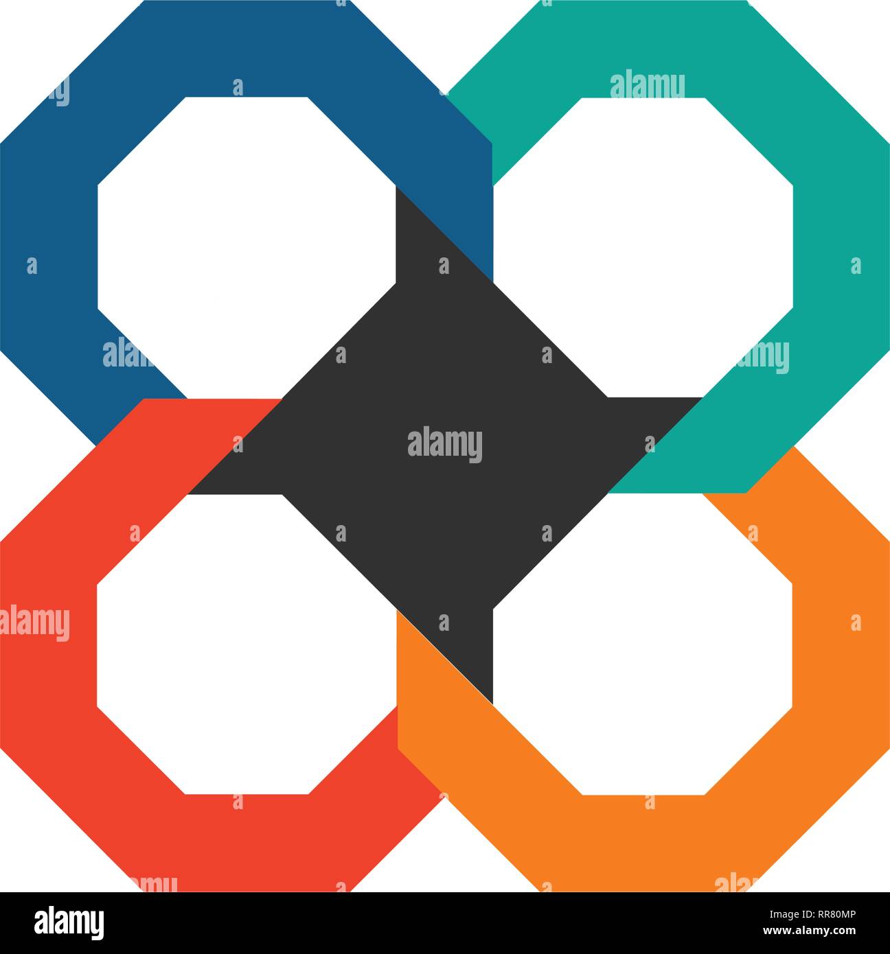 Business Infographic Template. Modern octagonal Infographics Timeline ...