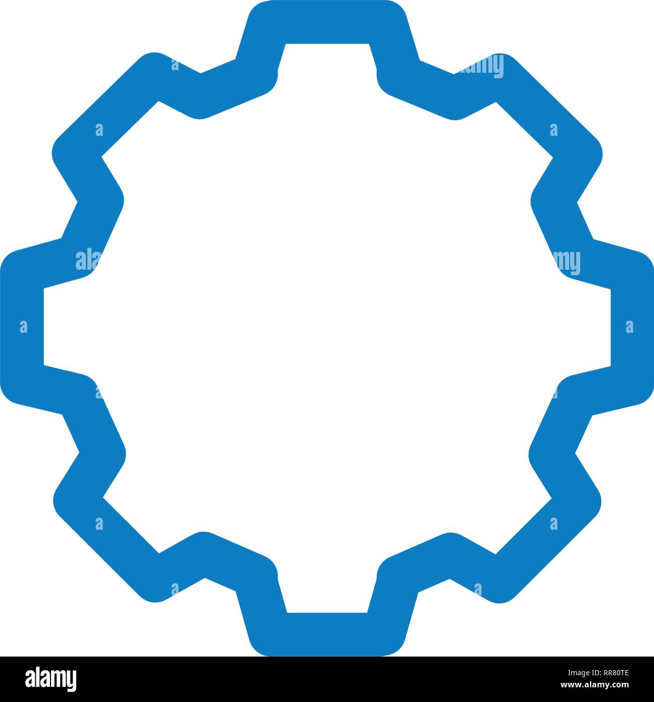 Linear Gear or Cog Icon. Vector illustration isolated on white Stock ...