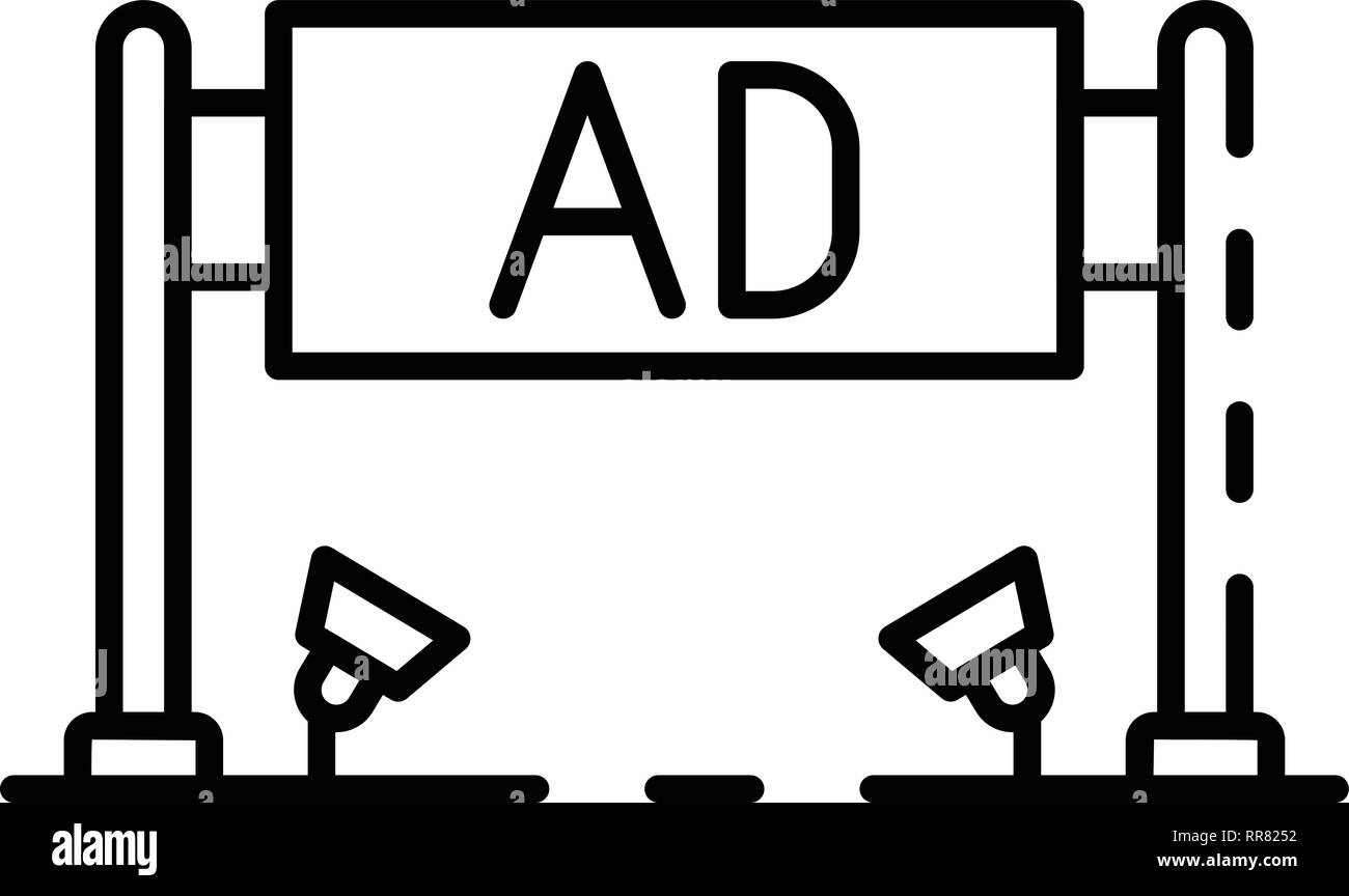 Ad banner icon, outline style Stock Vector Image & Art - Alamy