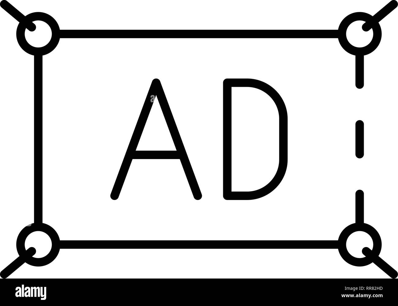 Rope banner ad icon, outline style Stock Vector Image & Art - Alamy