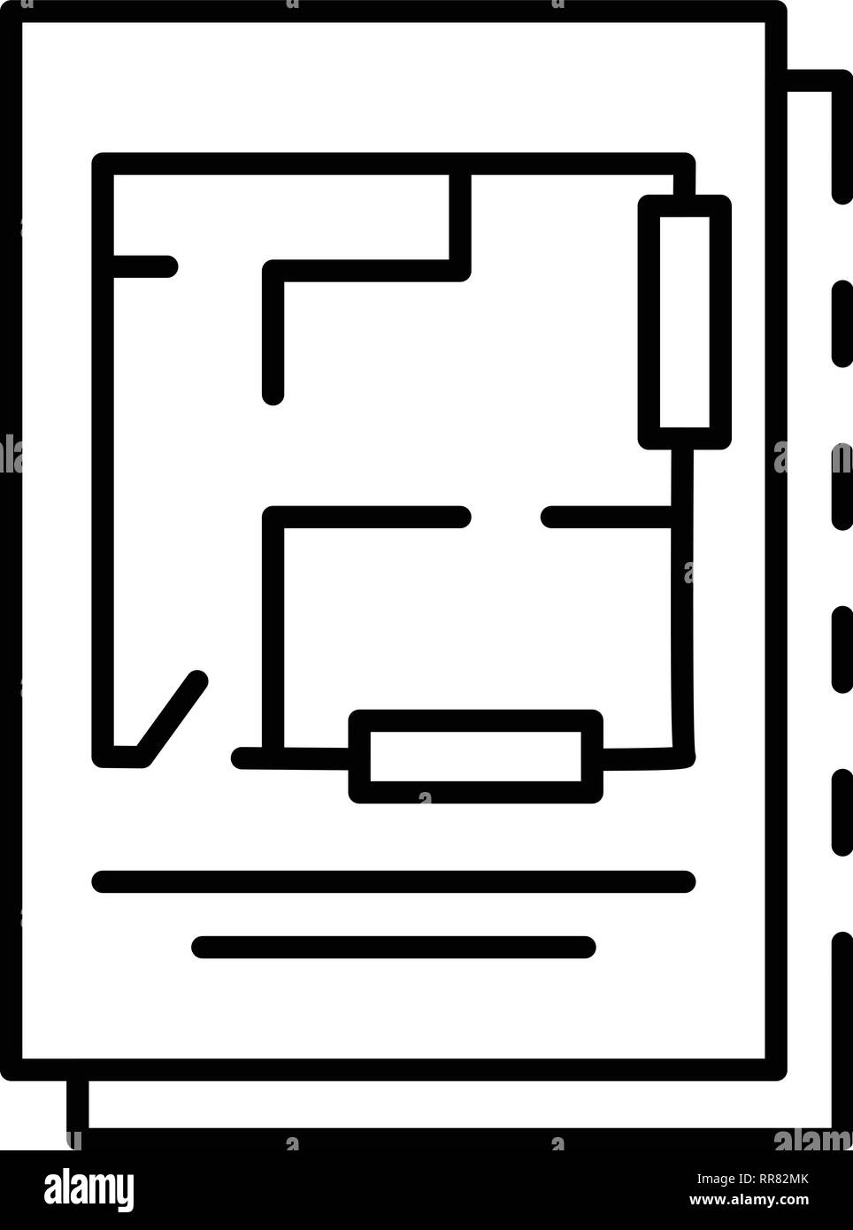 Architecture floorplan sketch Black and White Stock Photos & Images - Alamy