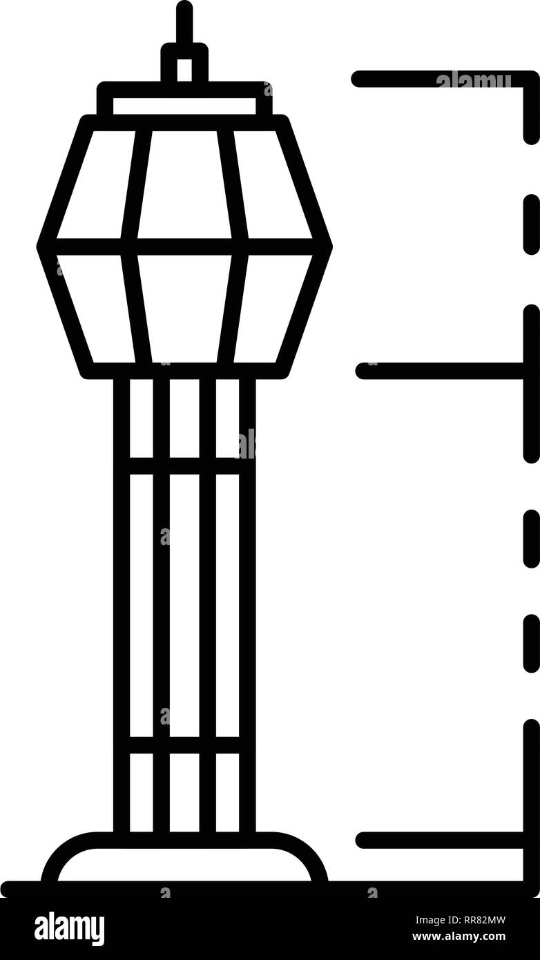 Airport tower icon outline Black and White Stock Photos & Images - Alamy
