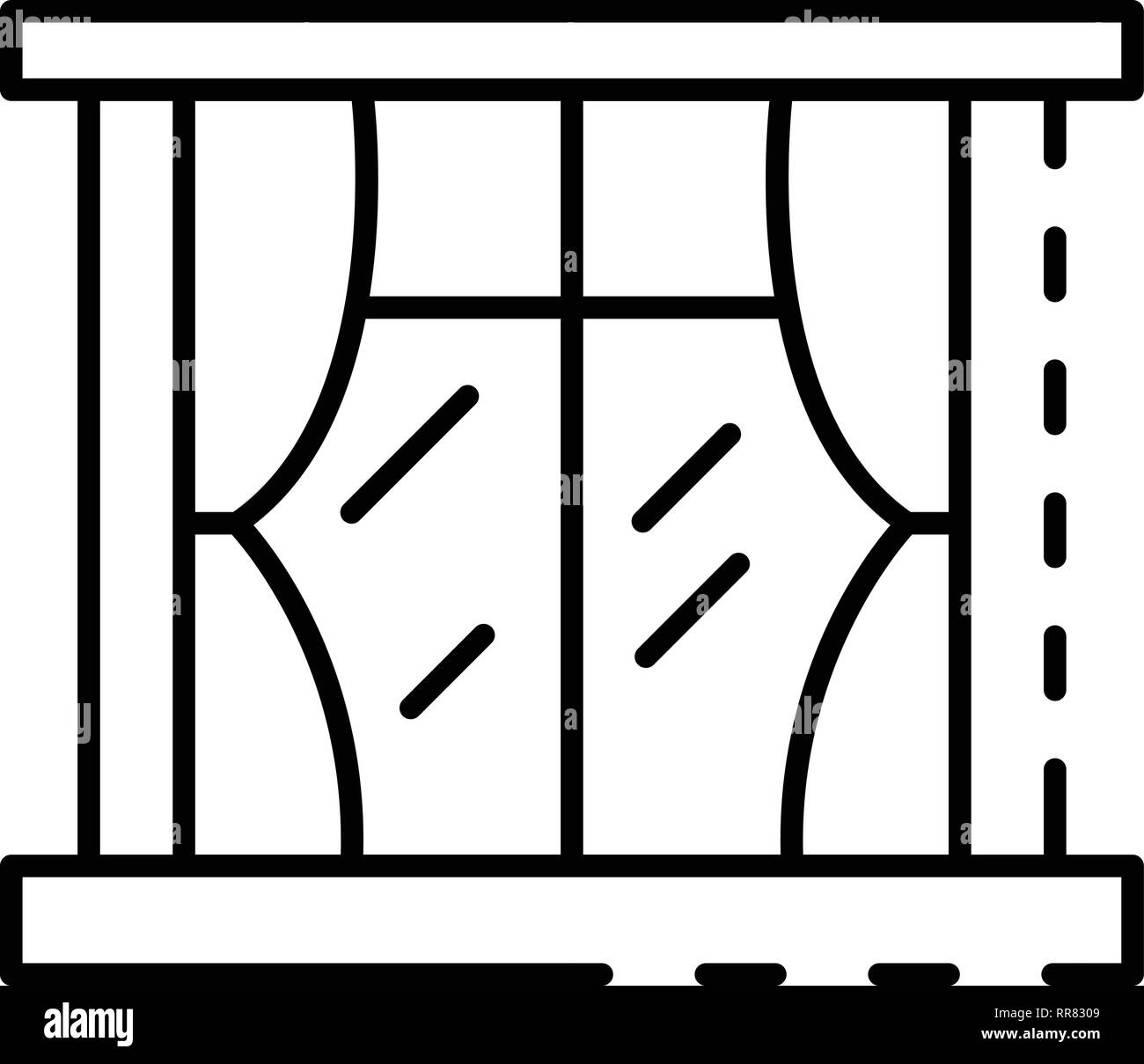 House window icon, outline style Stock Vector Image & Art - Alamy