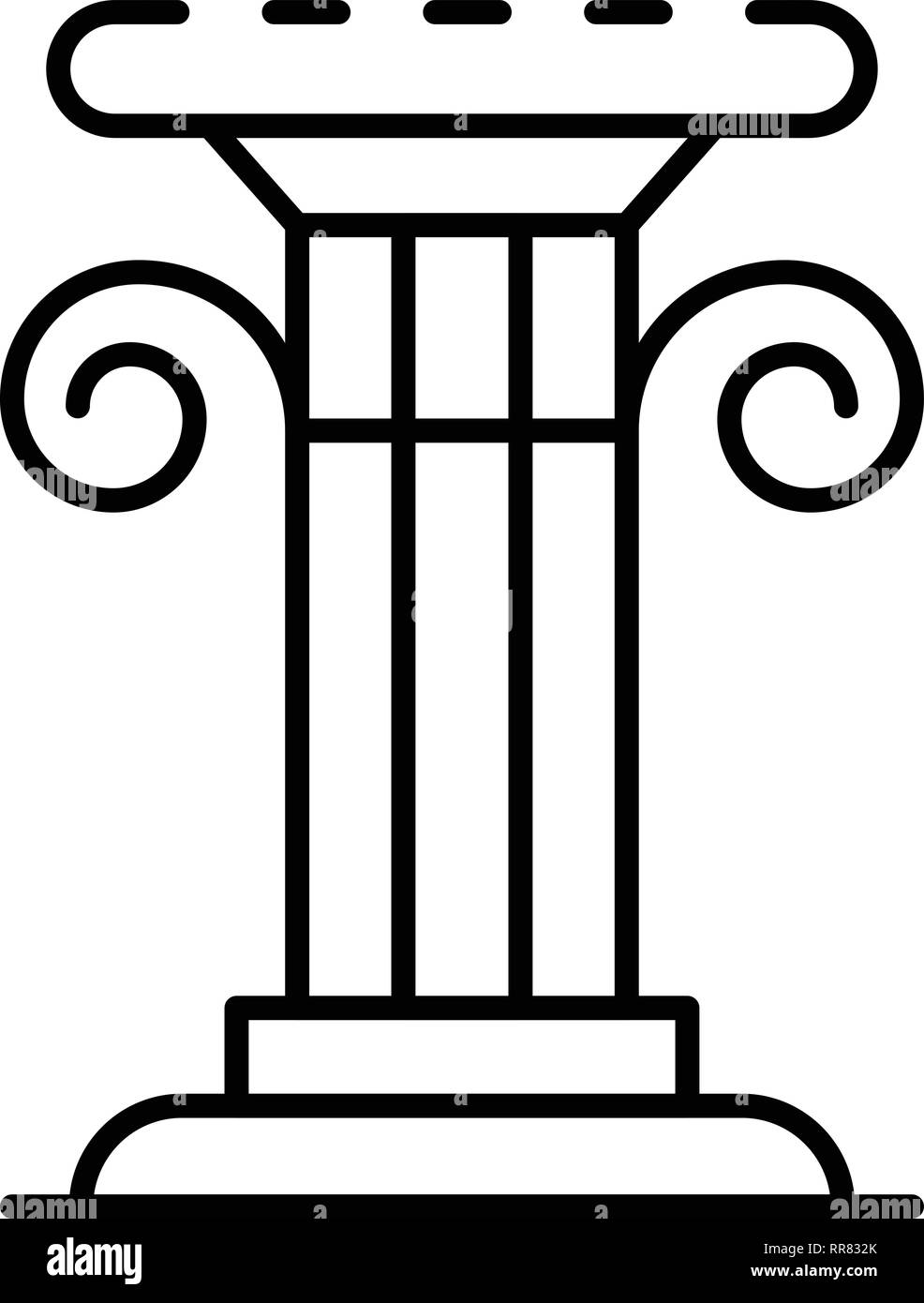 Greek column icon, outline style Stock Vector Image & Art - Alamy